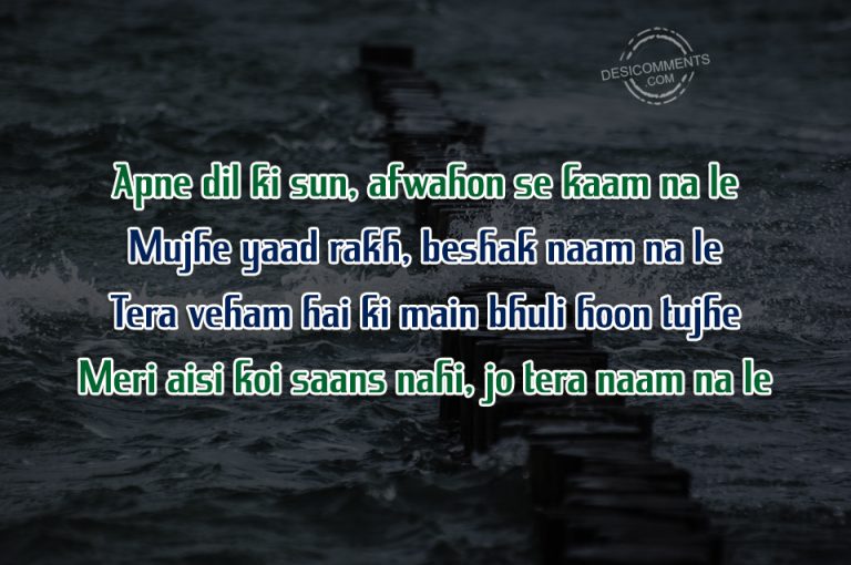 Apne Dil Ki Sun | Hindi Shayari - DesiComments.com
