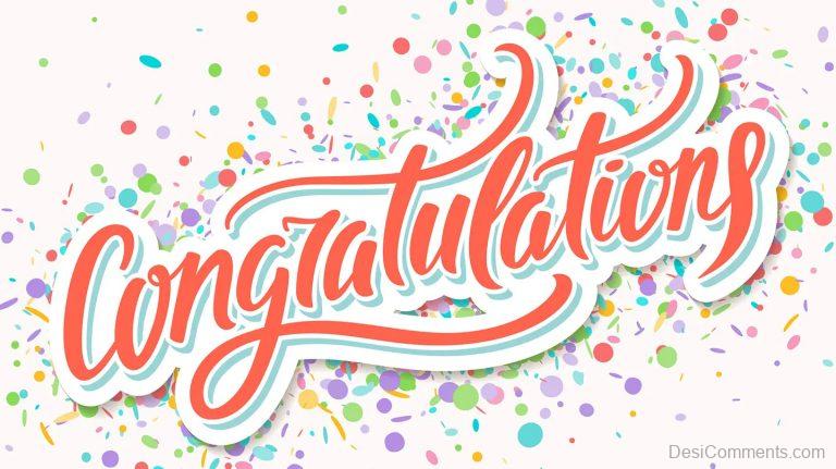 Colorful Congratulations Image - DesiComments.com
