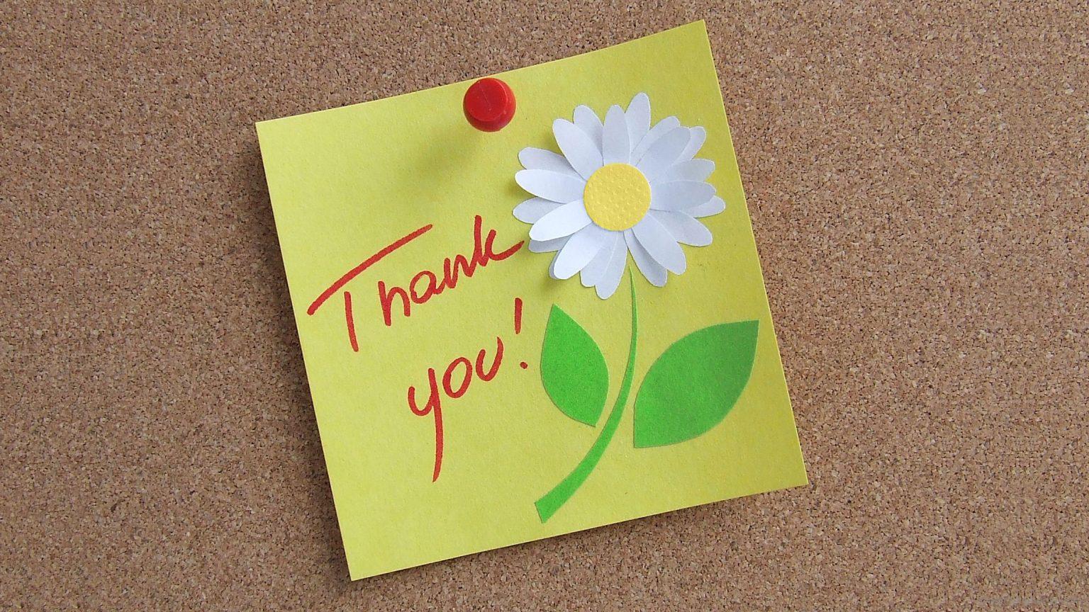 Thank You Sticky Note - DesiComments.com