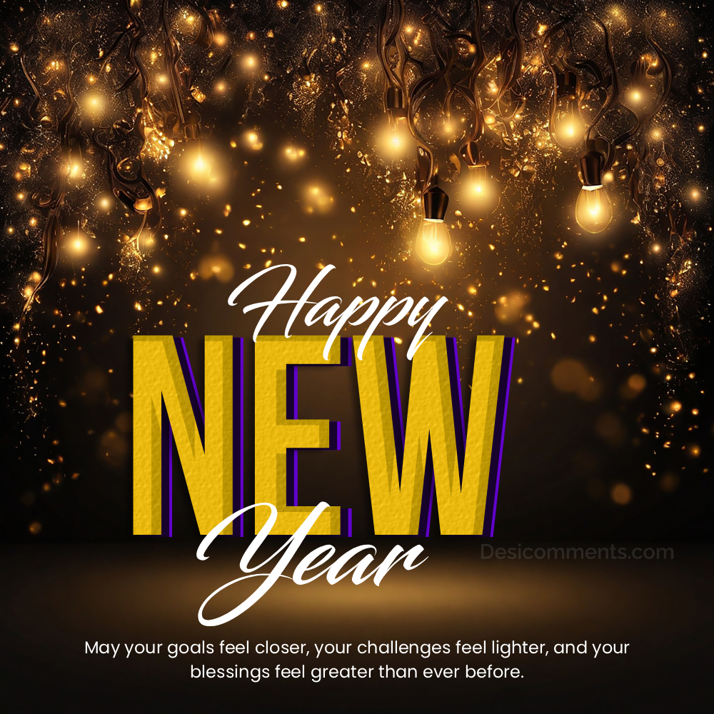 Beautiful Happy New Year Wishing Pic - Desi Comments